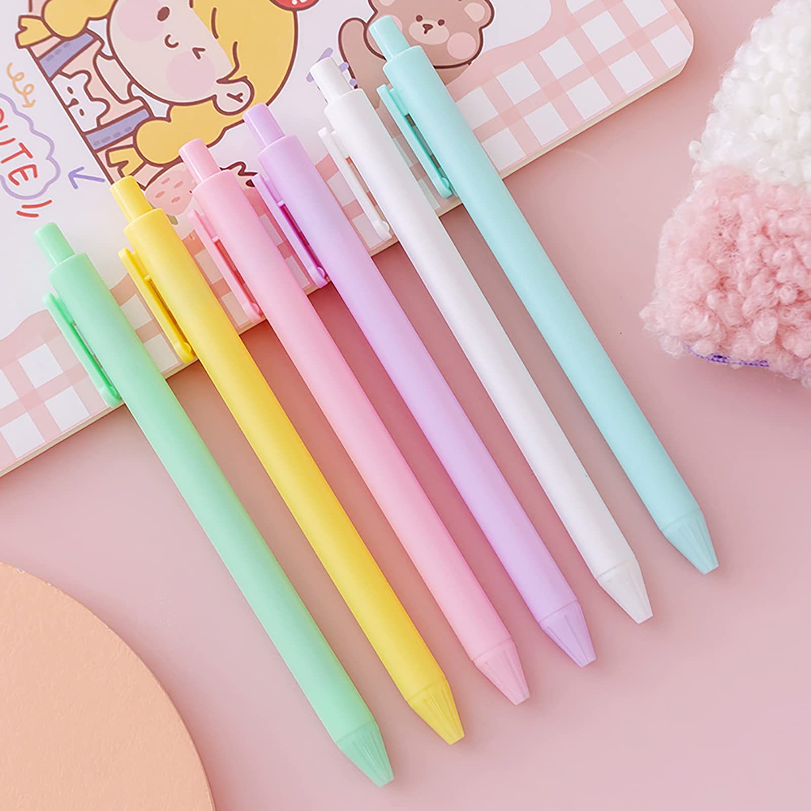 12Pcs/pack Glitter Rainbow Colored Gel Ink Pens Pastel