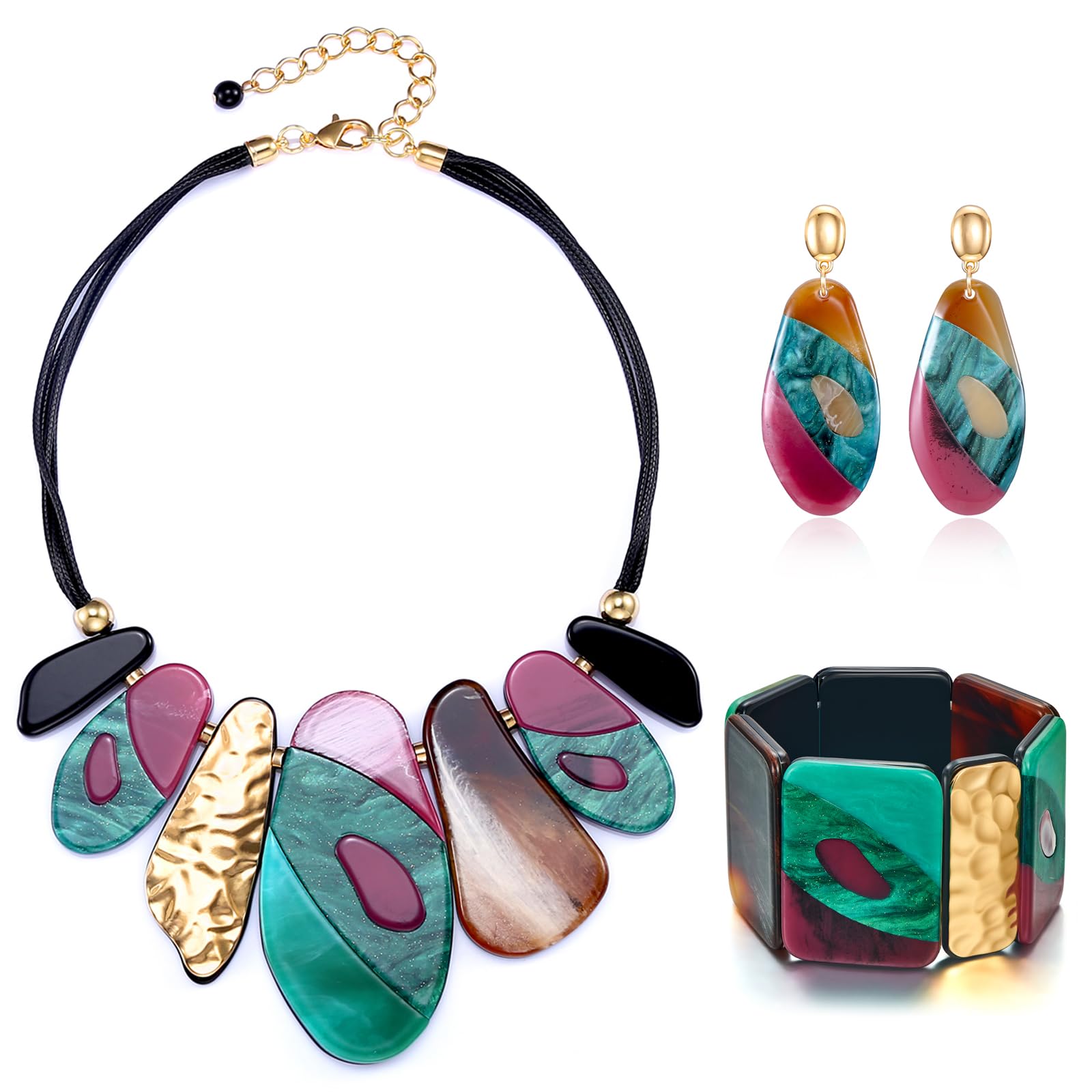 Amazon.com: FAMARINE Vintage Tribe Chunky Statment Bangle Earrings ...