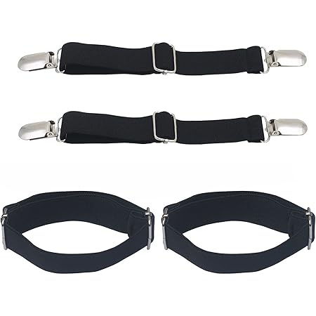 Amazon.com: 12 Pieces Elastic Adjustable Boot Straps Clips 3 Different ...
