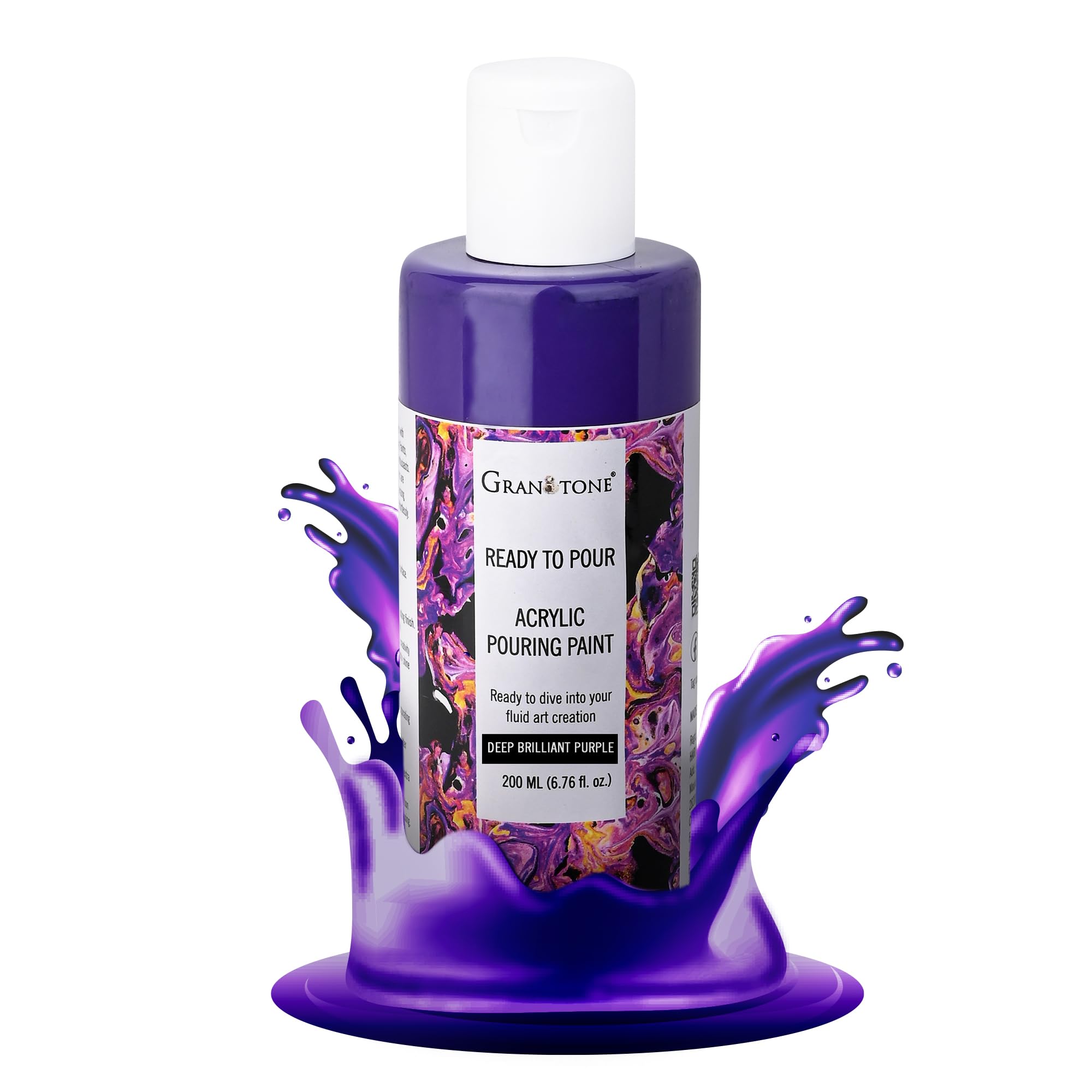 Snapklik.com : Premium Acrylic Pouring Paint Deep Purple Colour 6.76 Fl ...