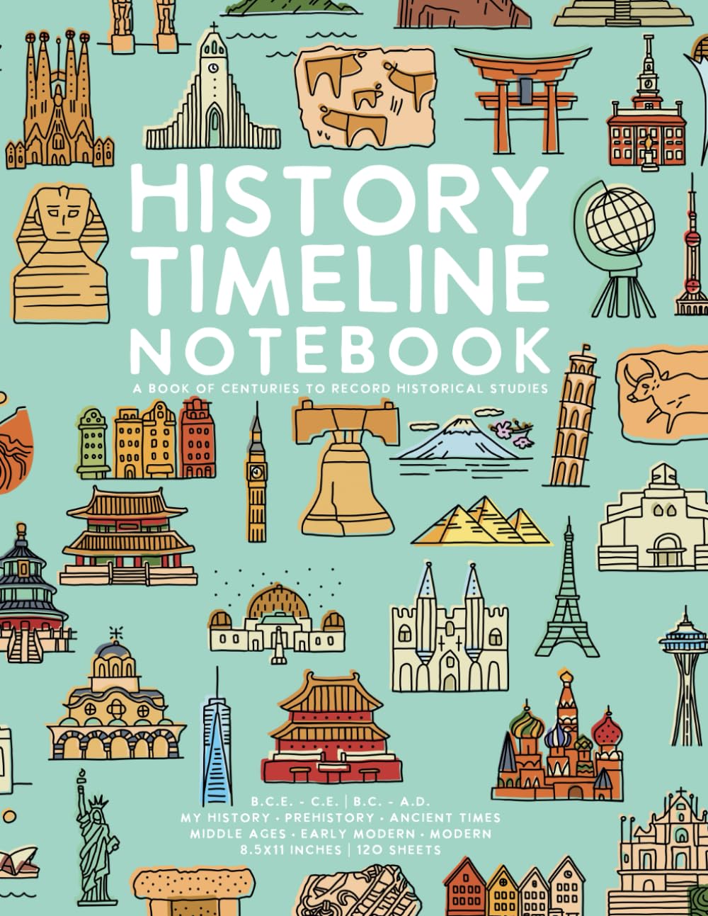 History Timeline Notebook: A Book of Centuries to Record Historical ...