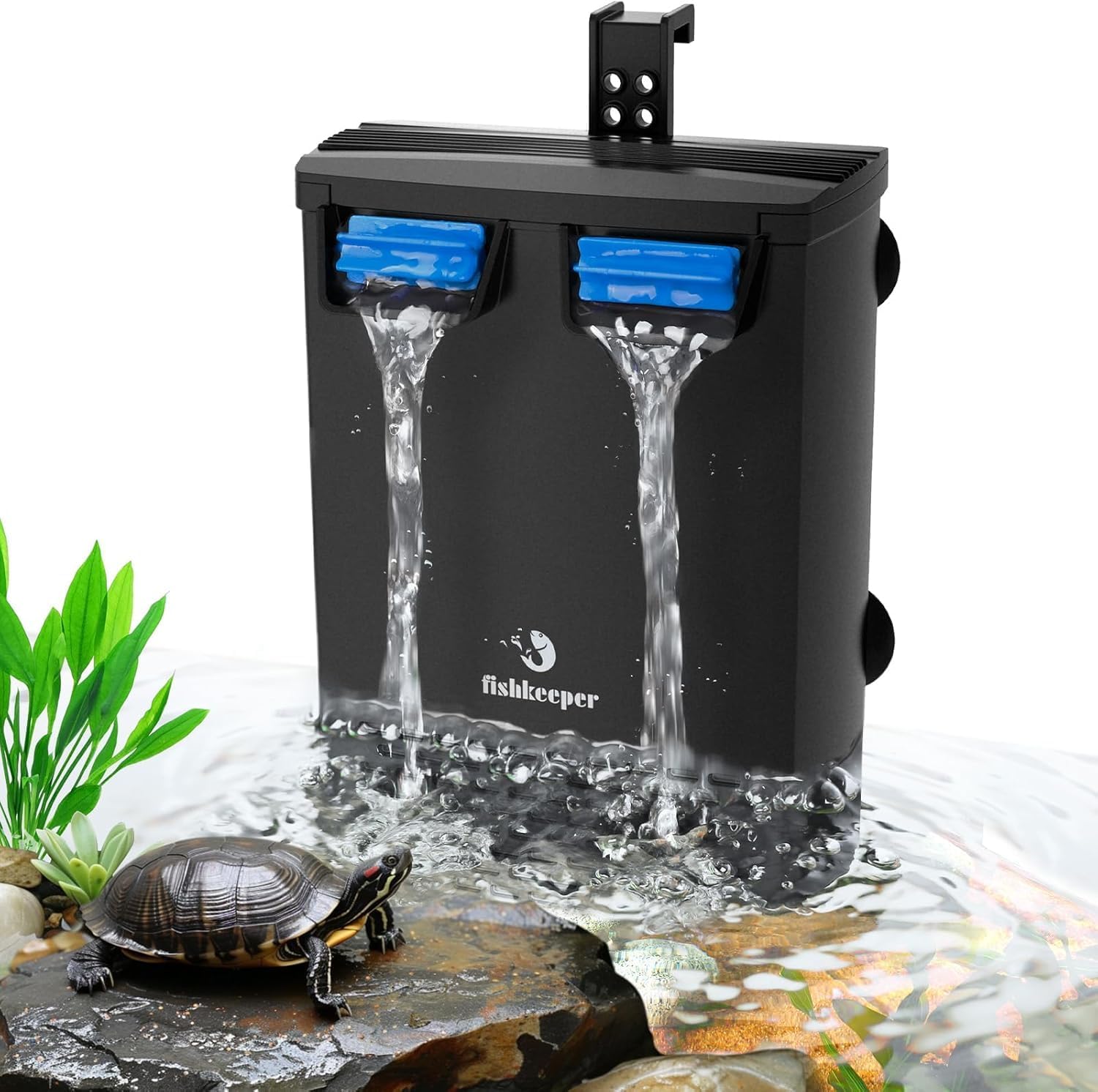 Amazon.com : Turtle Tank Filter, Aquarium Filter 132 GPH 5 W with 2 ...