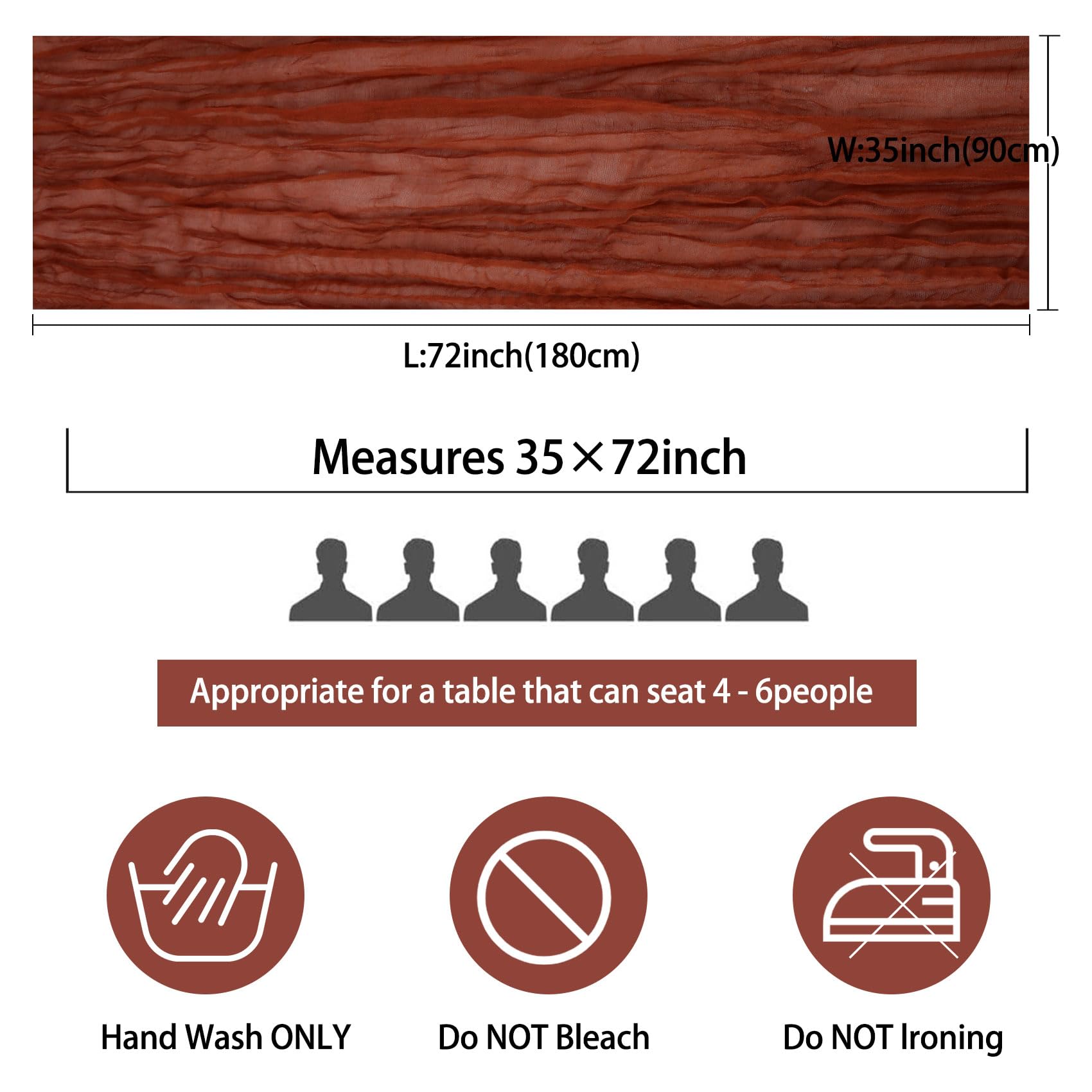 Snapklik.com : 12 Pack Cheesecloth Table Runner 35x72 Inch Boho Gauze ...