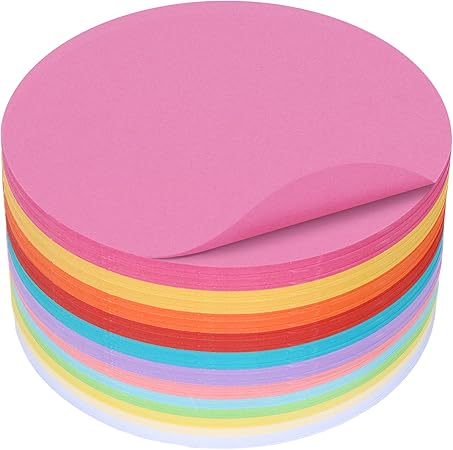 Amazon.com: HEYPLACE Construction Paper Circles, 500 Sheets Assorted ...
