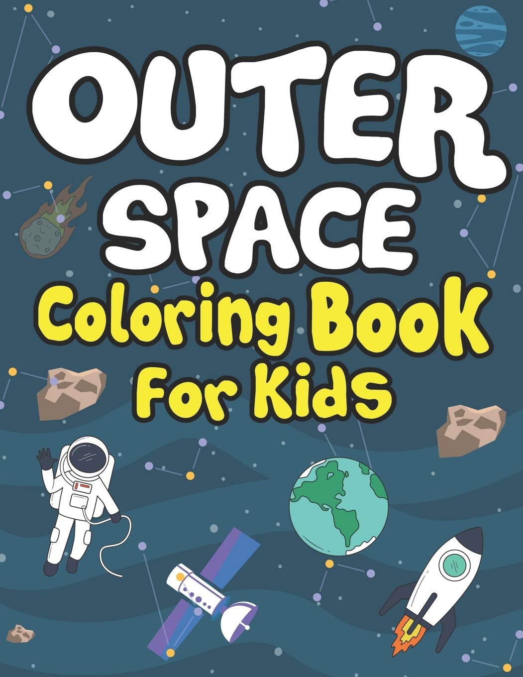 Buy Outer Space Coloring Books for Kids: Planets, Astronauts, Rocket ...