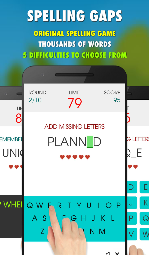 Spelling Gaps PRO - App on Amazon Appstore