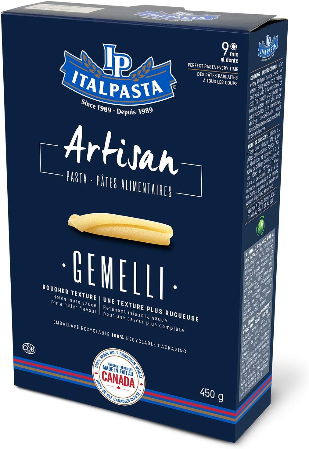 Italpasta Artisan Gemelli 450g : Amazon.ca: Grocery & Gourmet Food