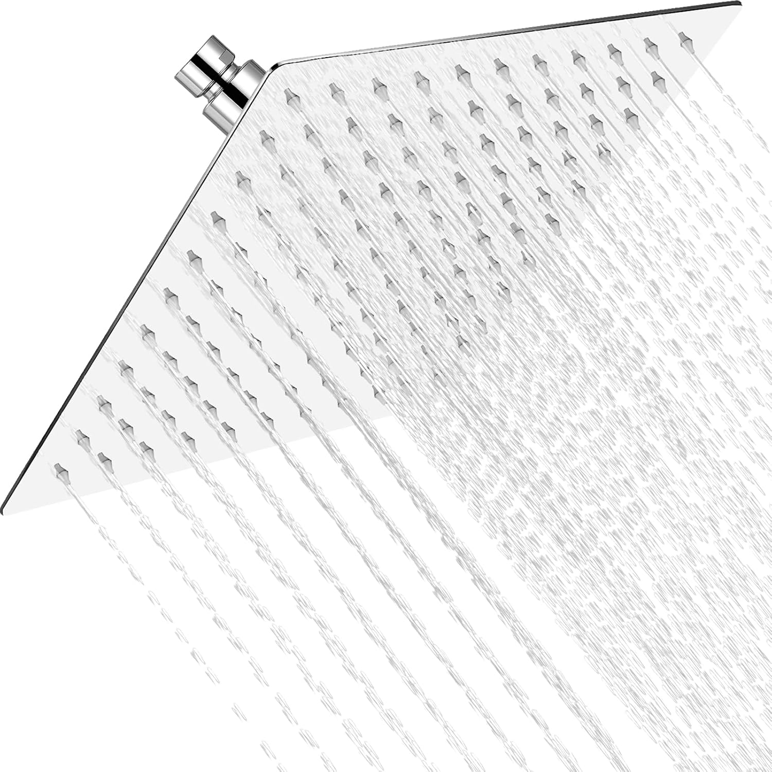 Qomolangma 10 Inch Rain Shower Head, Chrome Square Large Shower Head ...