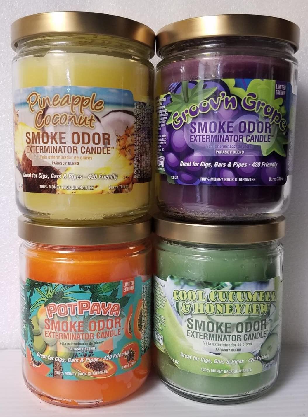 Amazon.com: Smoke Odor Exterminator 13 oz Jar Candles Pineapple Coconut ...
