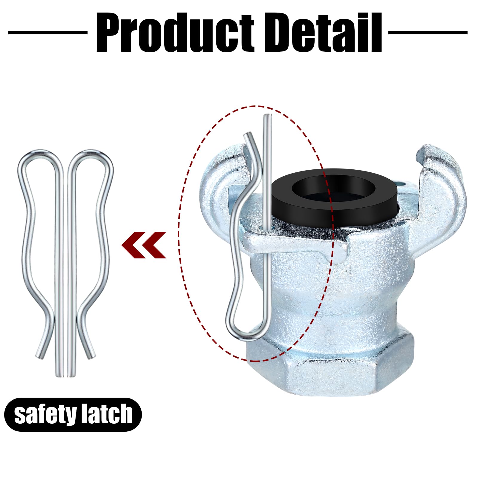 Snapklik.com : Therwen 4 Sets 3/4 Inch Chicago Air Fittings NPT Iron ...