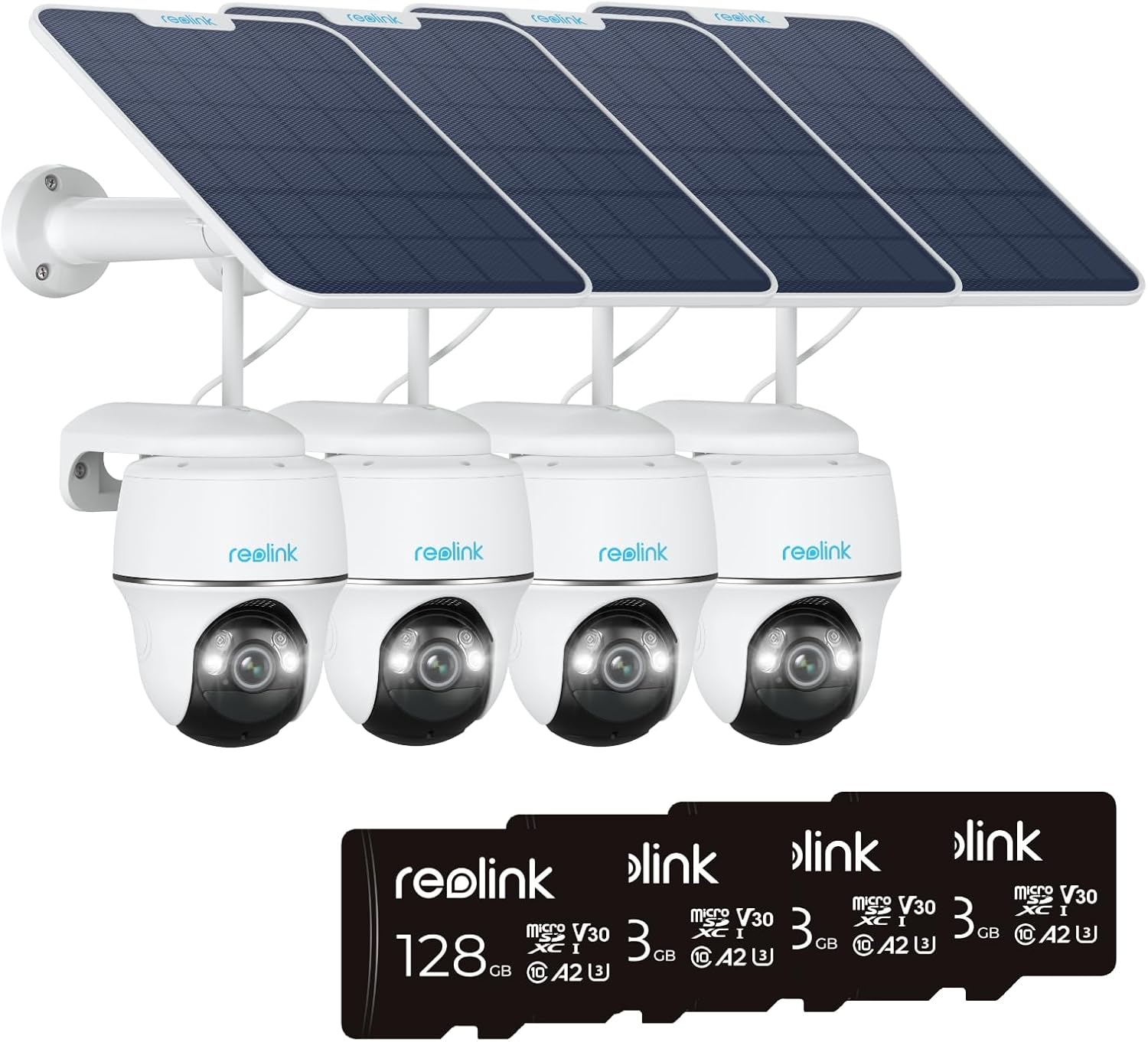Amazon.com : REOLINK Argus PT 4 Pack Bundle - Solar Security Camera ...