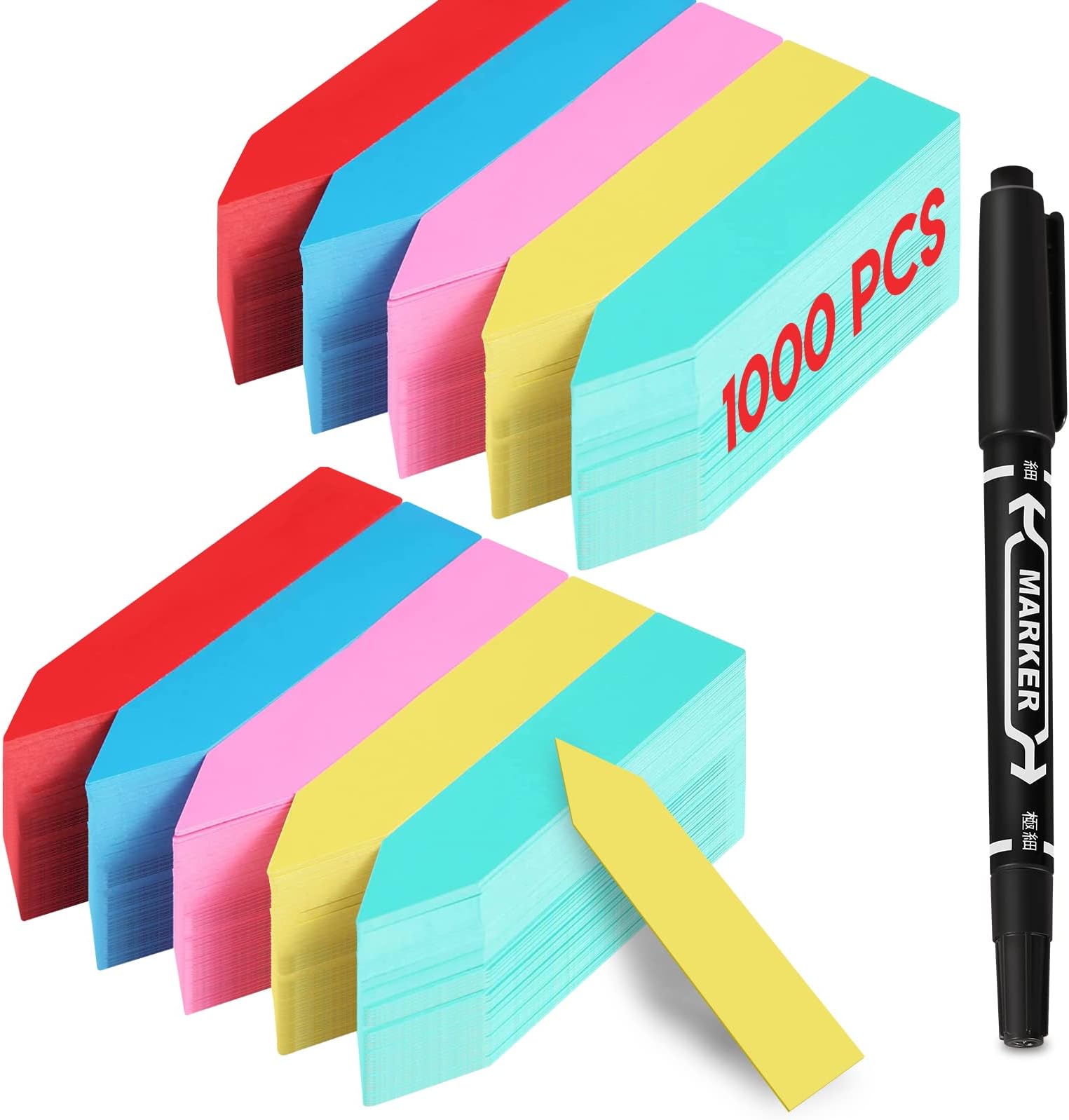 Amazon.com: Geetery 2000 Pcs Plastic Plant Labels 4'' Garden Plant ...