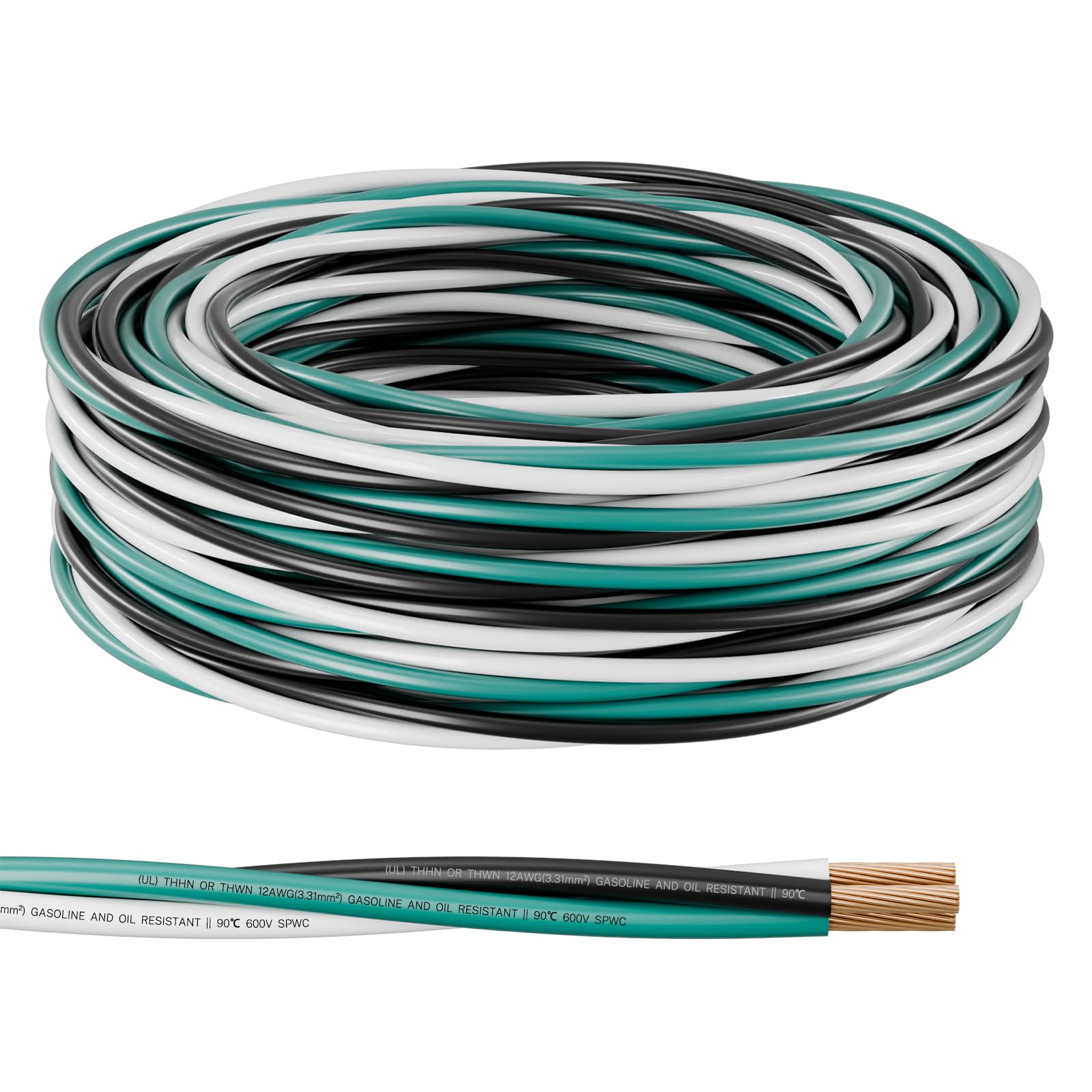 Snapklik.com : FIRMERST 12/2 Gauge Copper THHN Wire