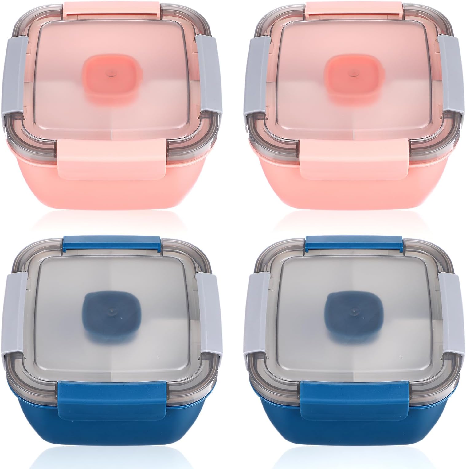 Amazon.com: Tessco 6 Pcs Large Salad Container for Lunch 68 oz Salad ...