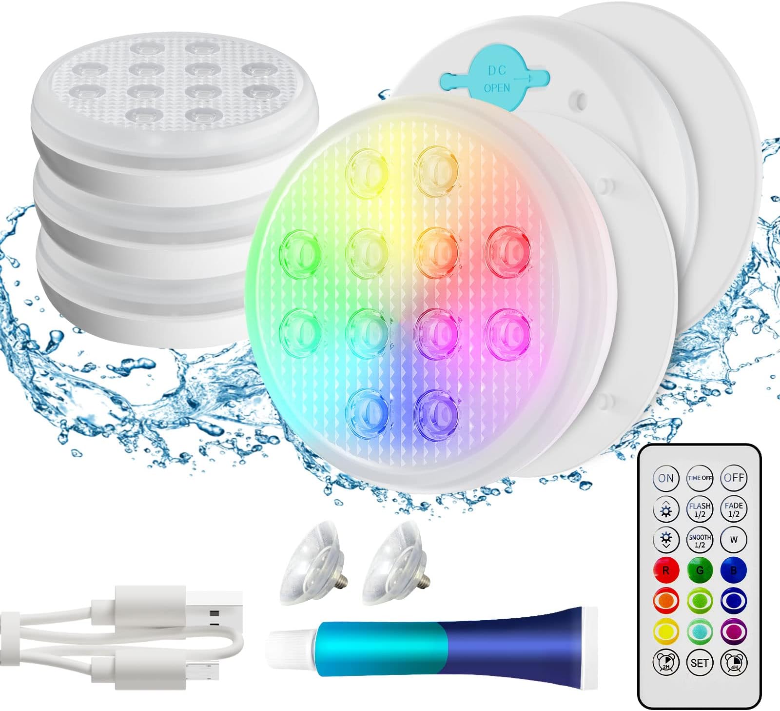 Amazon.com : Intex Underwater LED Magnetic Above Ground Wall Pool Light ...