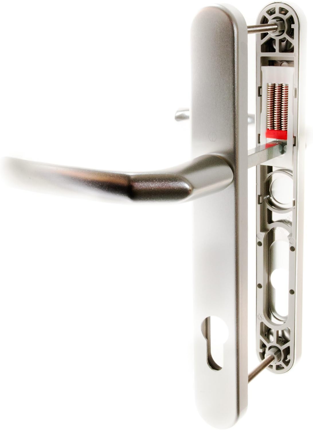 Birmingham Hoppe White Pair Handle 92PZ or 92mm Sprung Lever UPVC Door ...