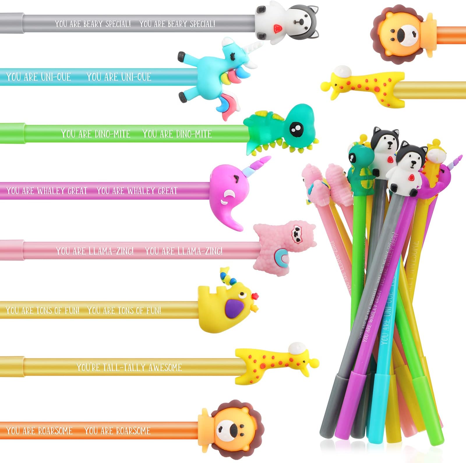 Amazon.com: PerKoop 56 Pcs Graduation Gifts Cute Cartoon Fun Pens for ...