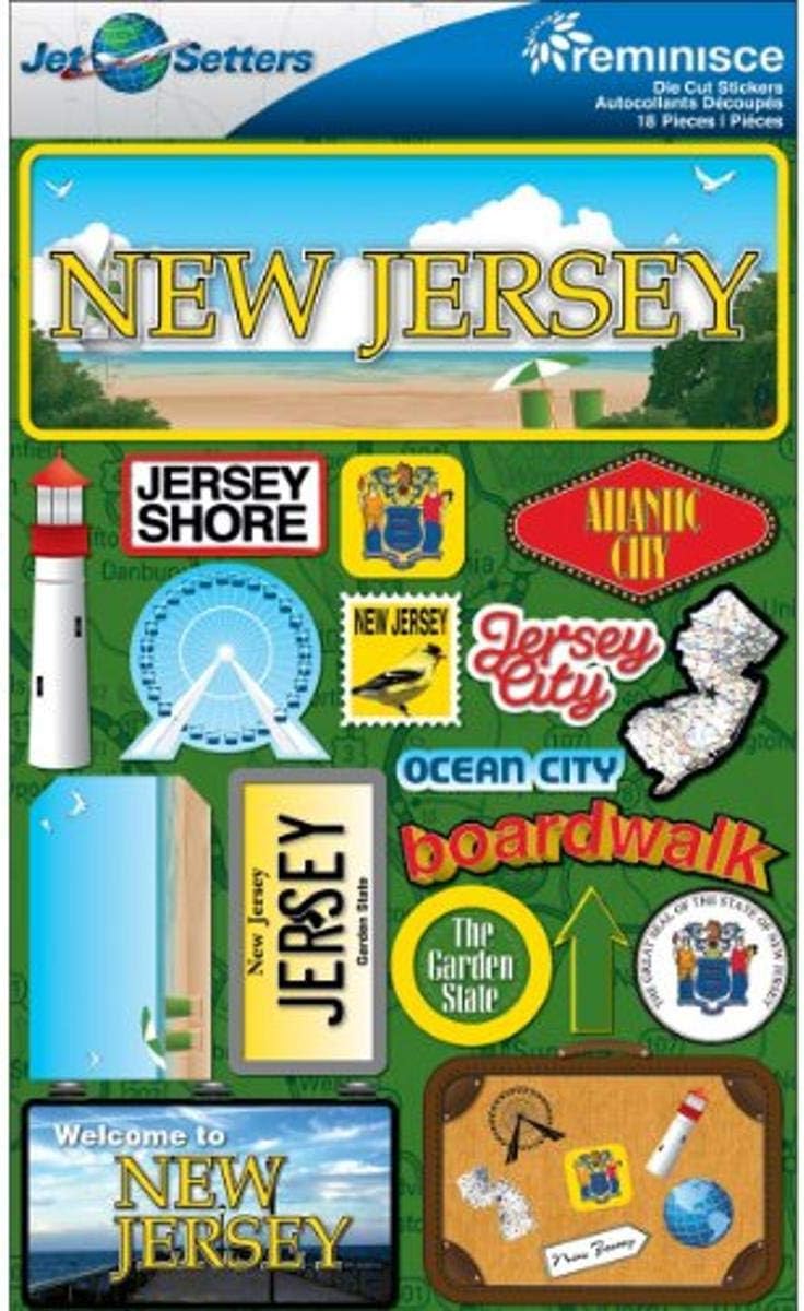 Amazon.com: Yoksas New Jersey Travel Stickers - 50Pcs Vinyl Waterproof ...