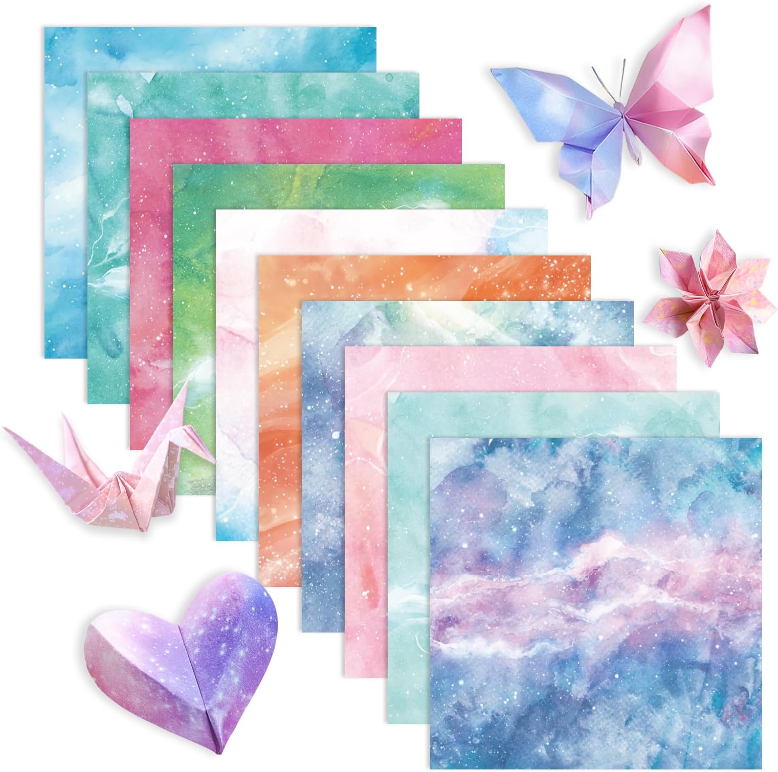 Amazon.com : YWWQSJH Origami Paper 400 Sheets 3.7 x 3.7 inch Sakura ...