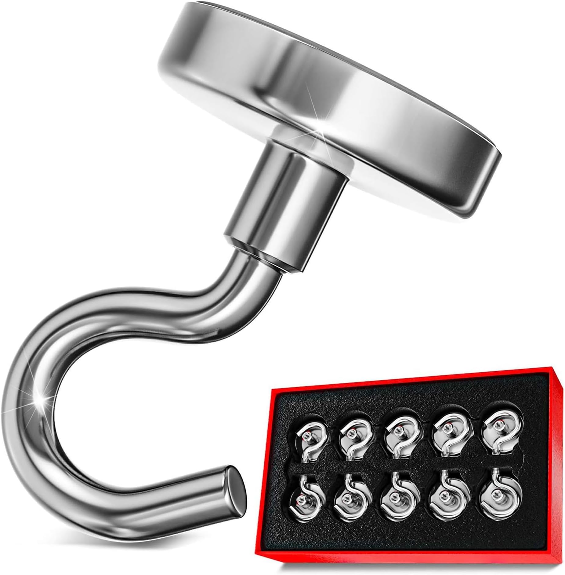 Amazon.com: NEOCLICK 10 Pack Magnetic Hooks Heavy Duty, 40LBS Strong ...