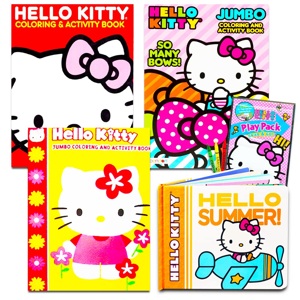 Buy Hello Kitty Coloring & Activity Book Super Set -- 5 Hello Kitty ...
