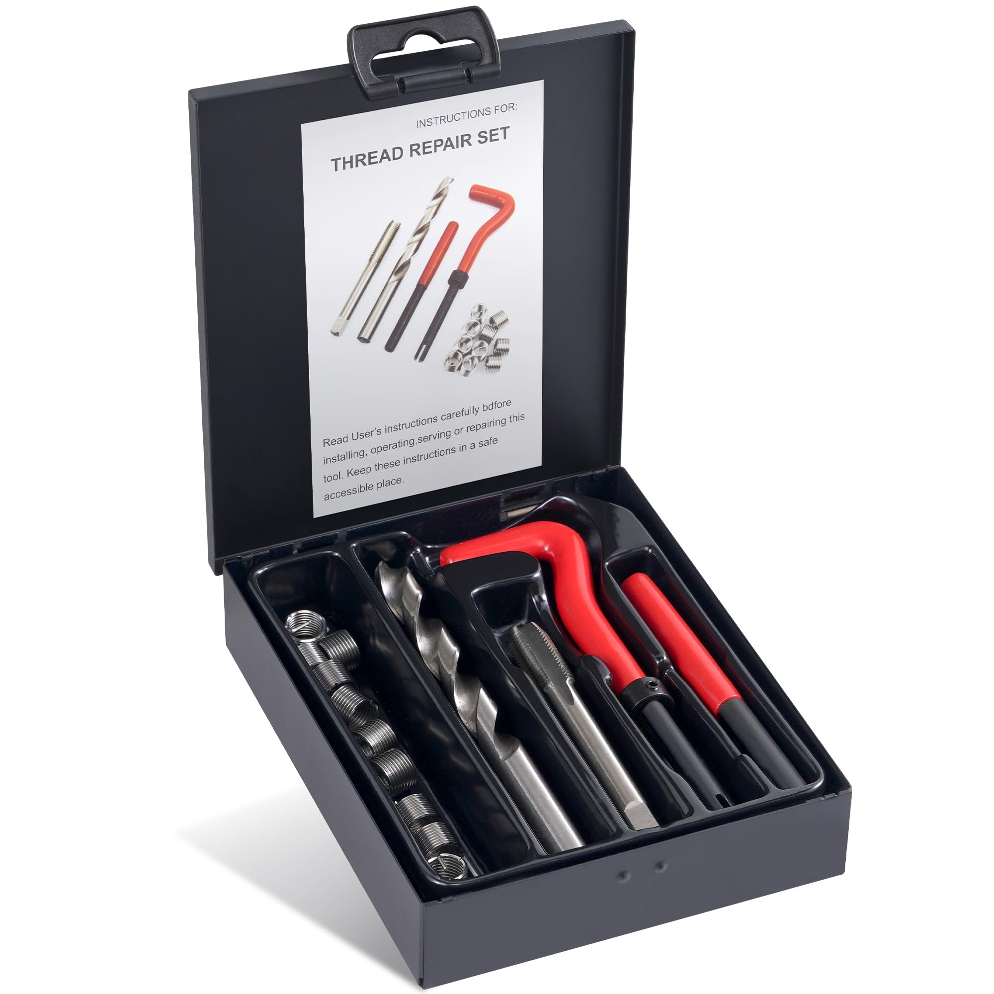 Amazon.com: Kolvoii M10X1.25 Thread Repair Kit, Metric Helicoil Thread ...