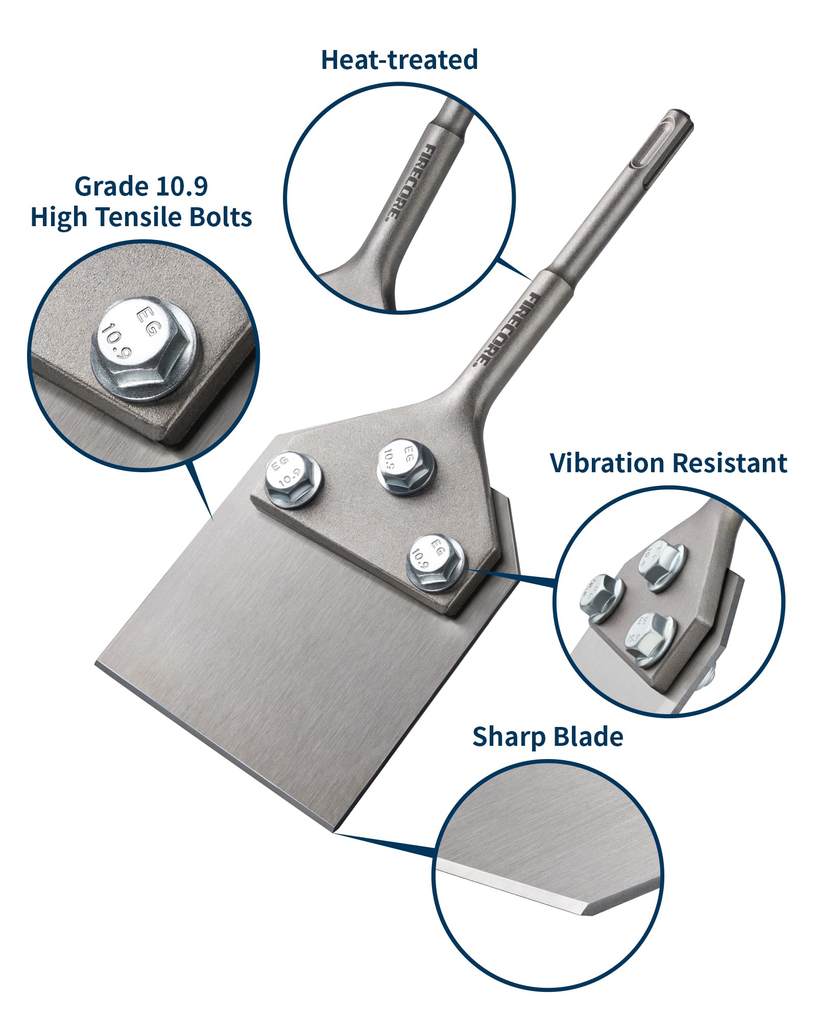 Snapklik.com : Firecore SDS Plus Floor Scraper, 4 Inch Wide Tile ...