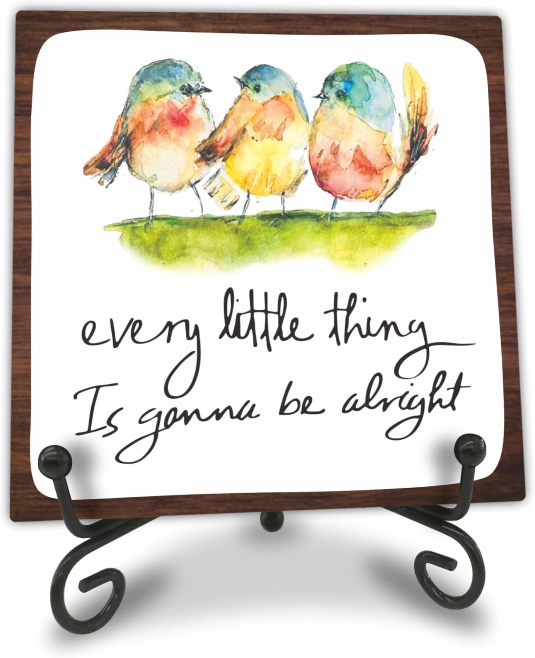 Amazon.com: 5" Wooden Sign Gift With Iron Stand-Every Little Thing Is ...