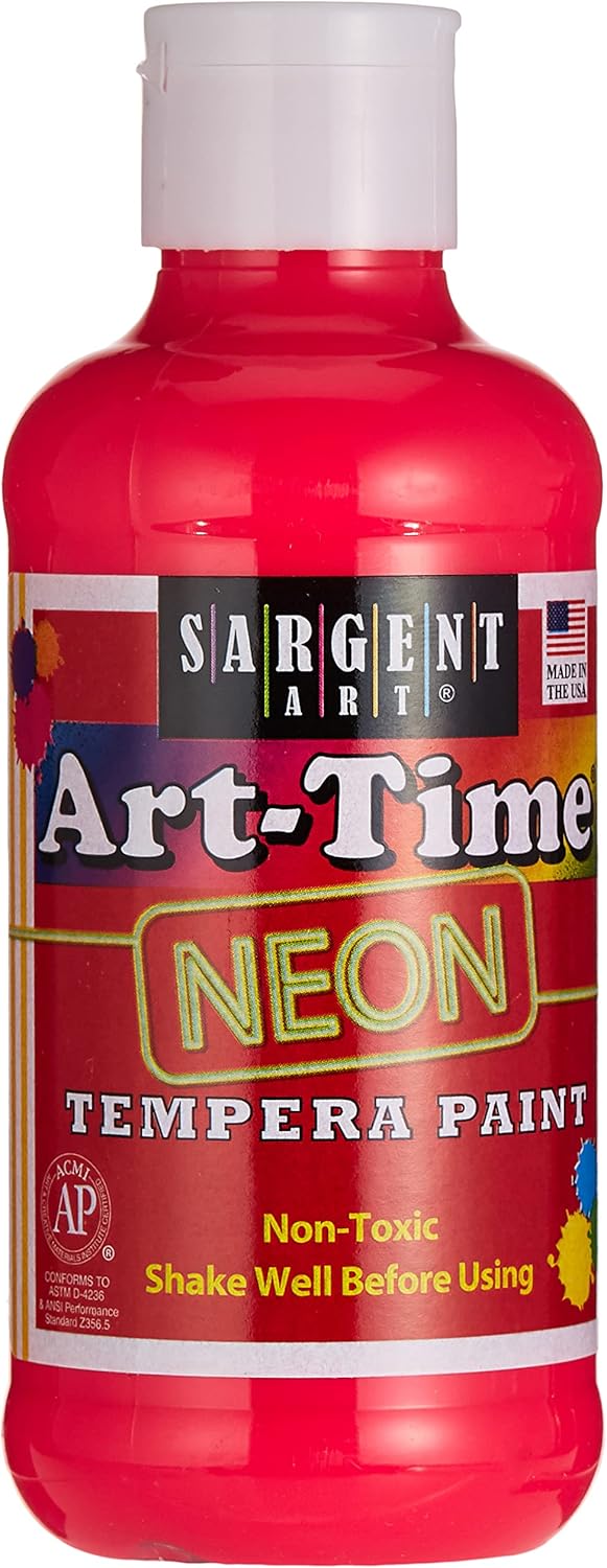 Pinturas de témpera de neón Sargent Art 8 onzas 4 colores fluorescentes ...