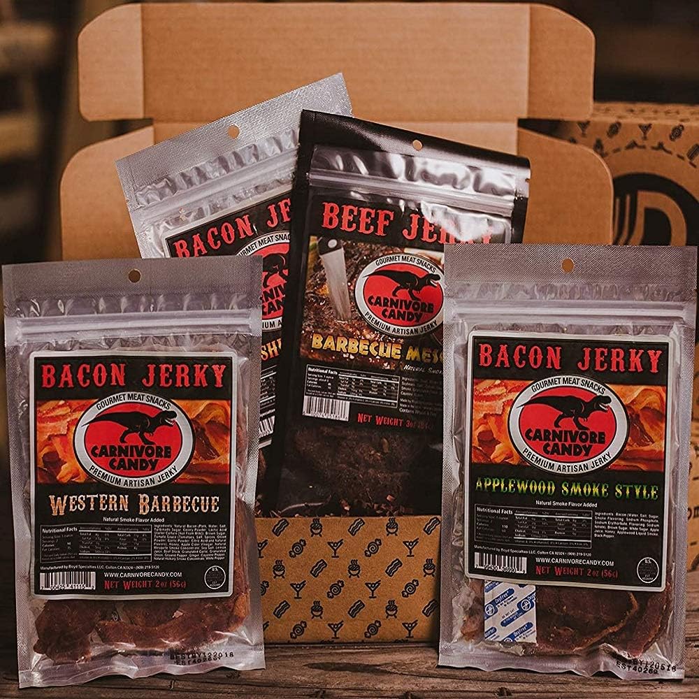 Amazon.com : The Brobox Spicy Ultimate BBQ Bacon Jerky Goodness Box ...