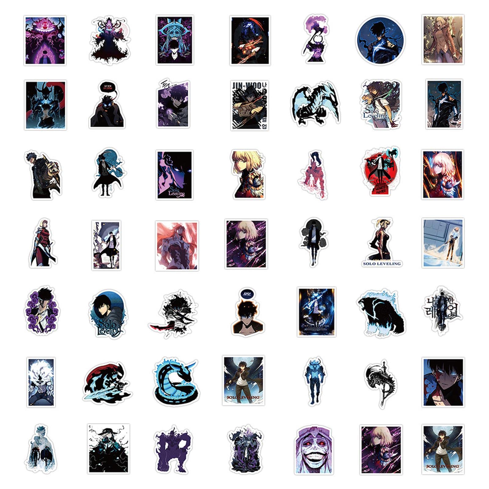 Snapklik.com : Solo Leveling Stickers 50pcs Cool Japanese Anime ...