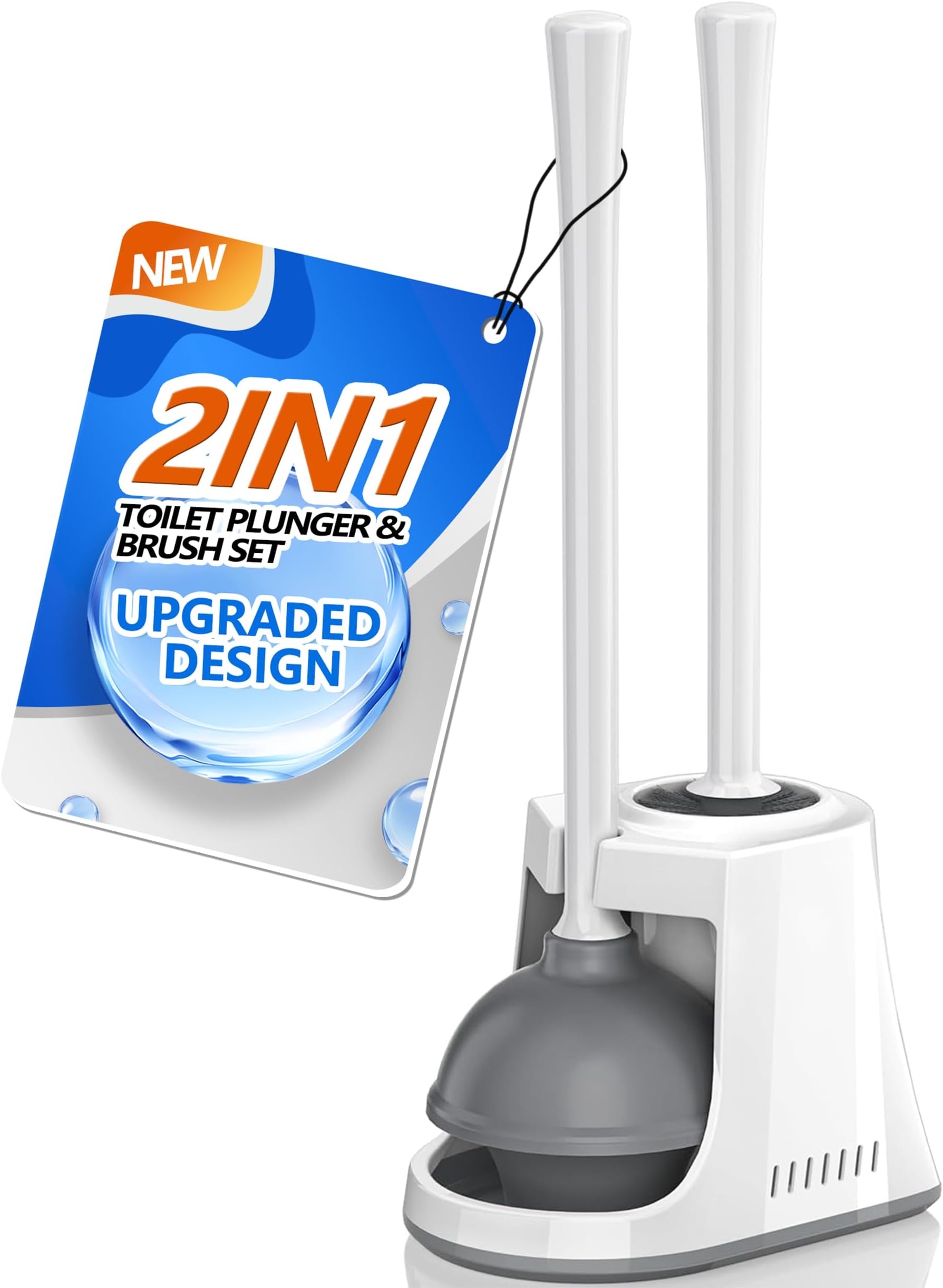 Amazon.com: Toilet Plunger and Brush Set, Silicone Bowl Brush and Heavy ...