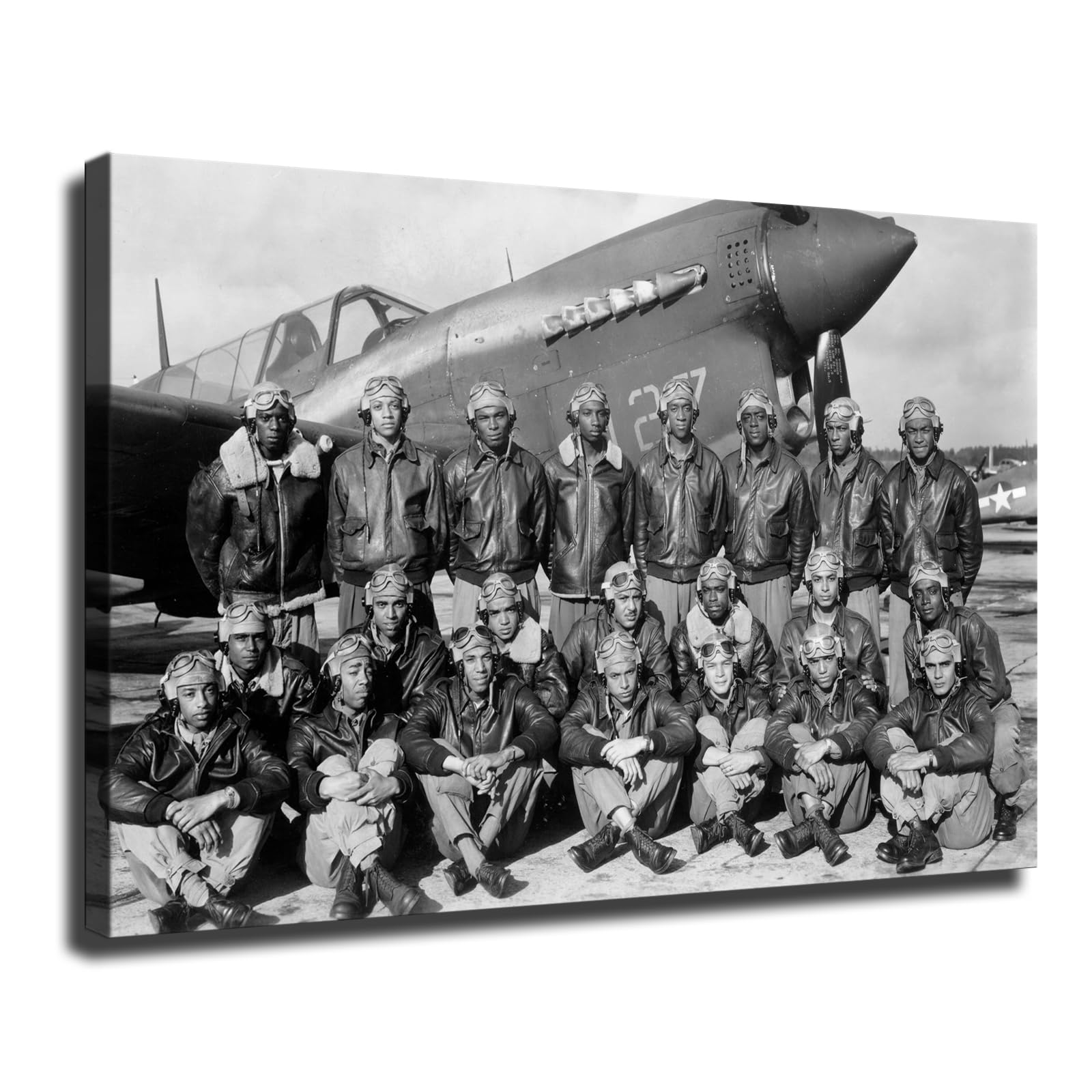 Amazon.com: Tuskegee Airmen Poster Canvas Print HD Photo Wall Art Home ...