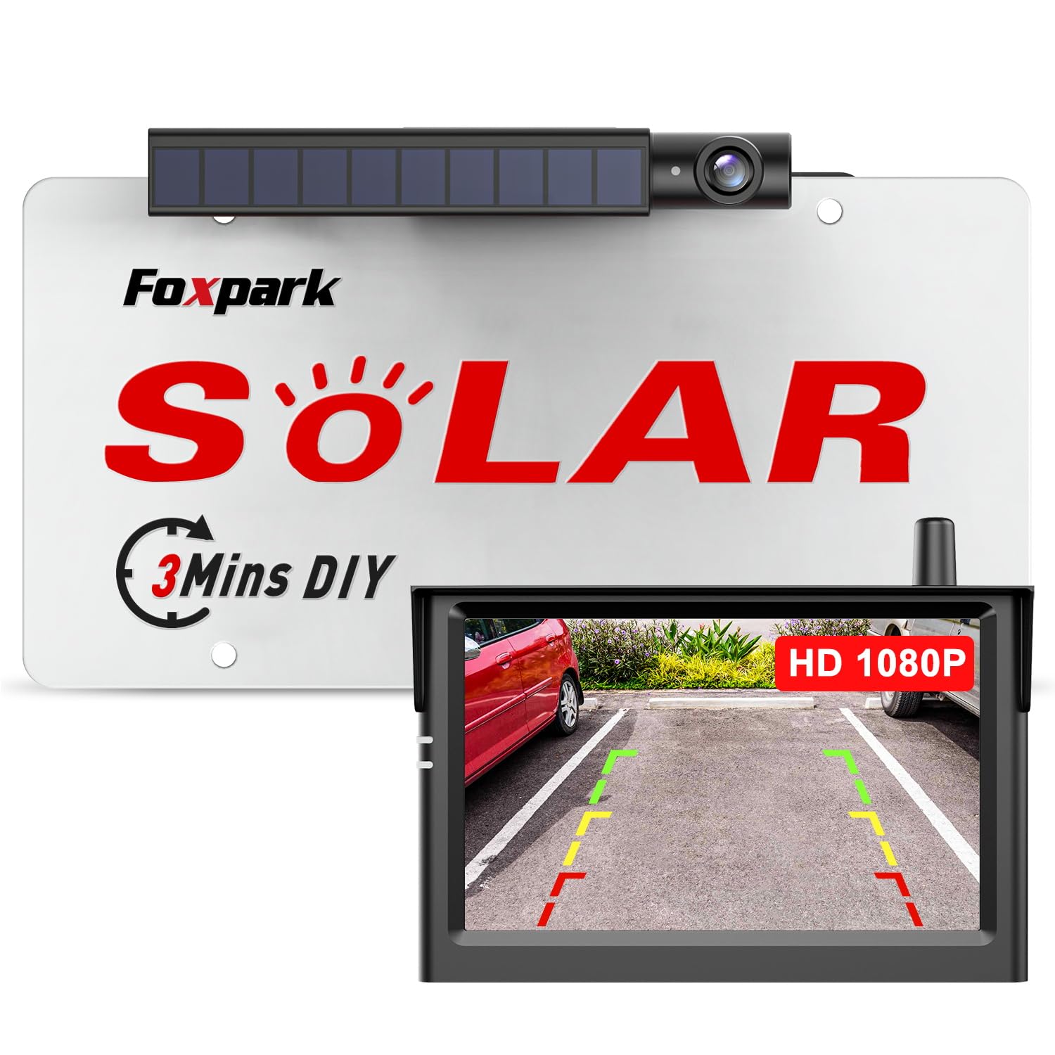 Amazon.com: Foxpark Solar Wireless Backup Camera: 3Mins DIY ...
