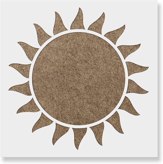 Amazon.com: Sun Stencil - Sun Stencil Art, Sun Ray Stencil, Sun Art ...