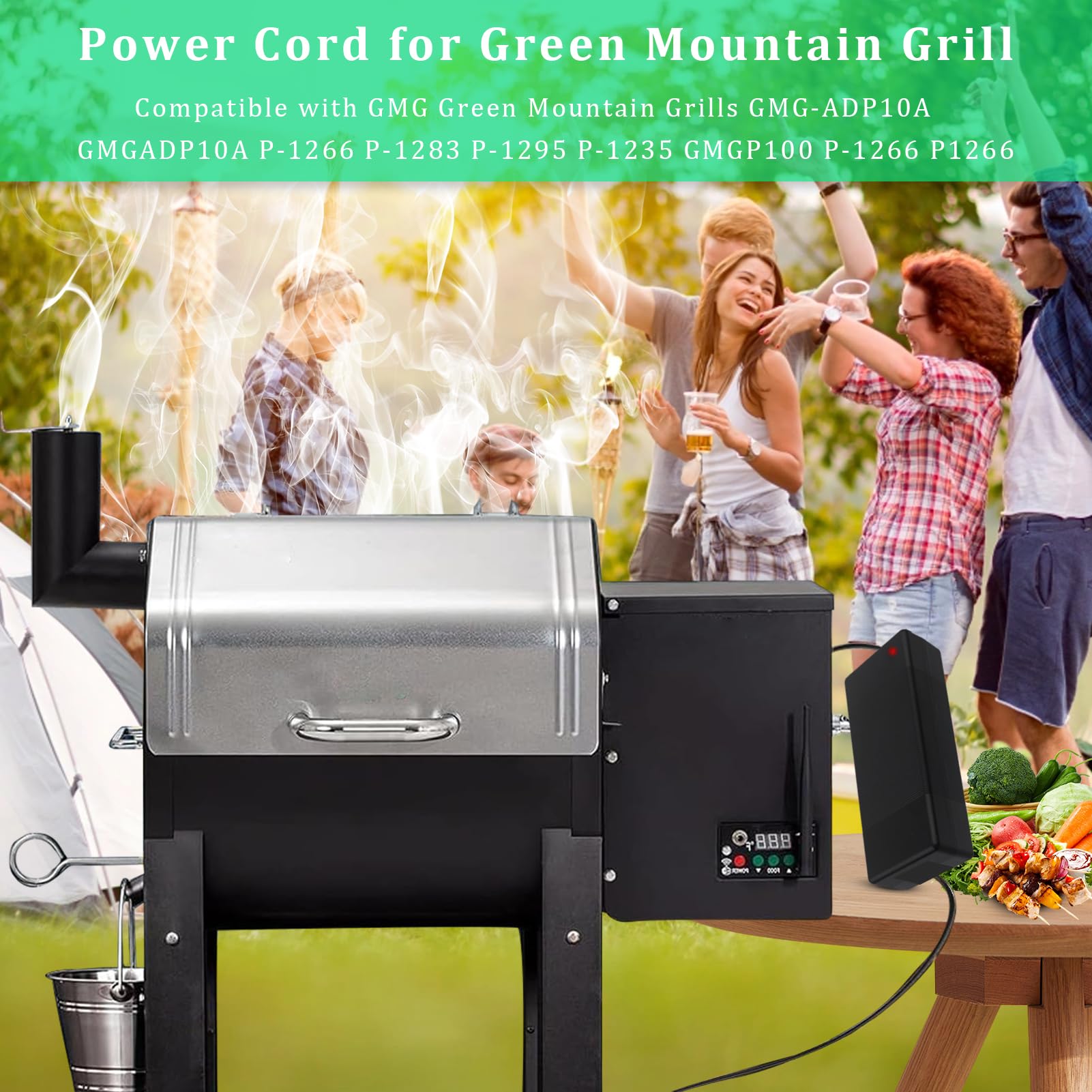 Snapklik.com : 12V 10A 120W BBQ Cigarette Lighter Plug 10.8FT Power ...