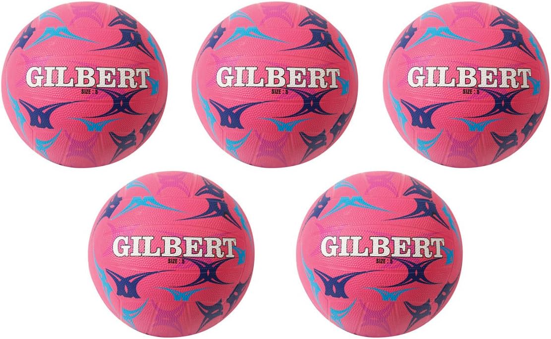 Amazon.com: Gilbert Netball APT Pink/Blue Ball Size 5 - 5 Pack