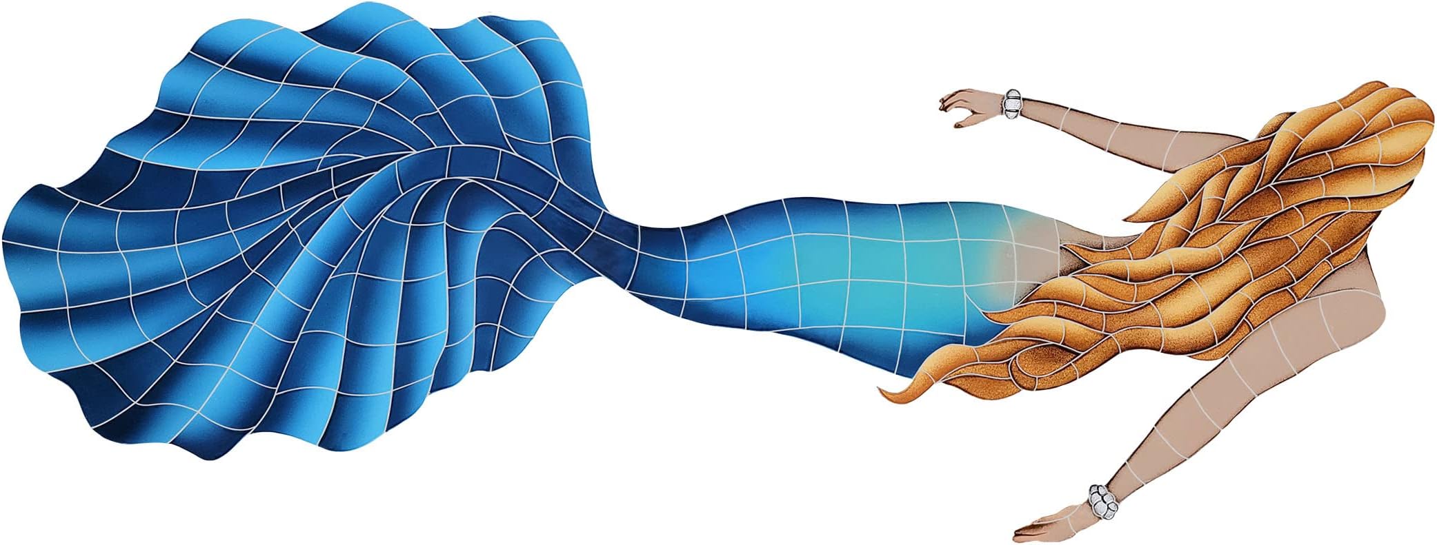 Amazon.com: Artistry in Mosaics Swimming Mermaid Ceramic Swimming Pool ...