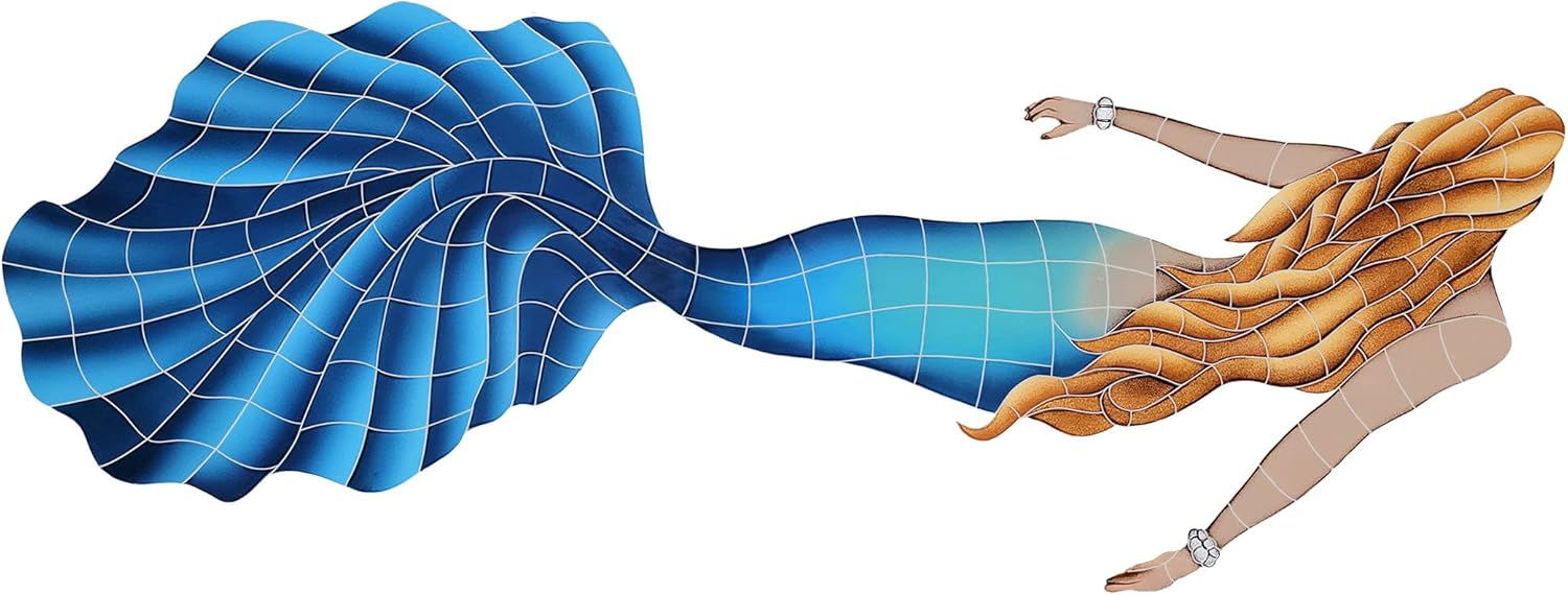 Amazon.com: Artistry in Mosaics Swimming Mermaid Ceramic Swimming Pool ...