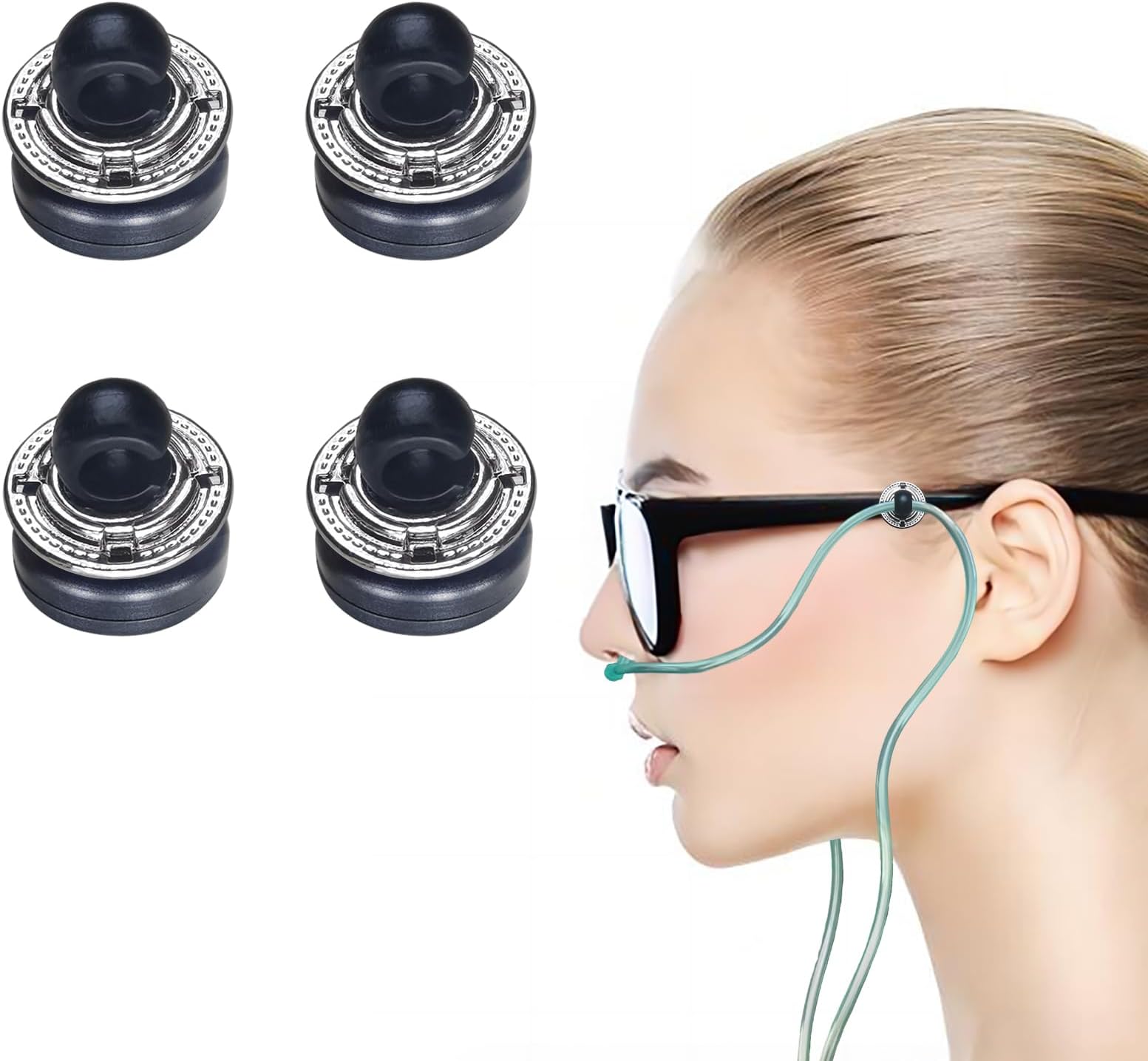 Amazon.com: Oxygen Tube Holder for Glasses-Oxygen Nasal Cannula Clips ...