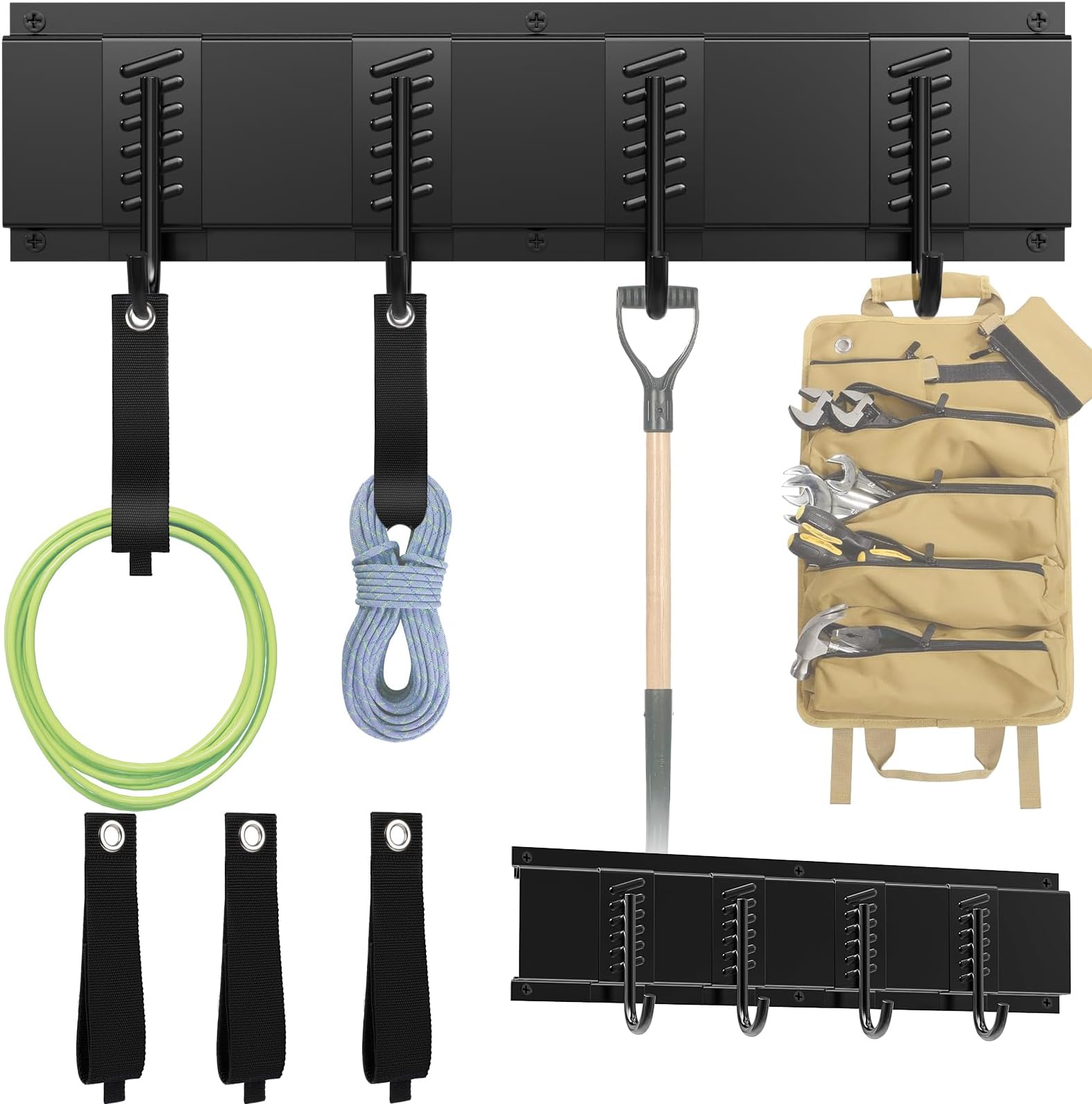 Amazon.com: GoSports Wall Mounted Garage Yard Tool Organizer ...