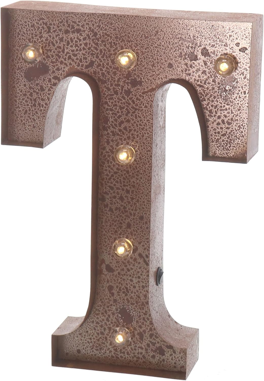 Amazon.com: Barnyard Designs Metal Marquee Letter T Light Up Wall ...