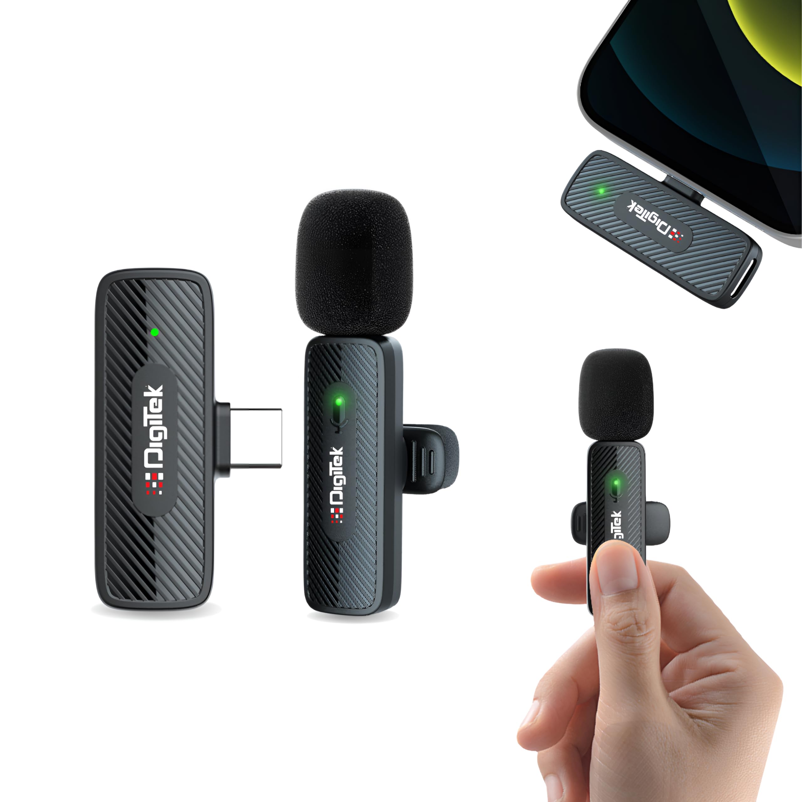 Digitek® (DWM-006 PRO Wireless Microphone & Receiver with Type-C ...