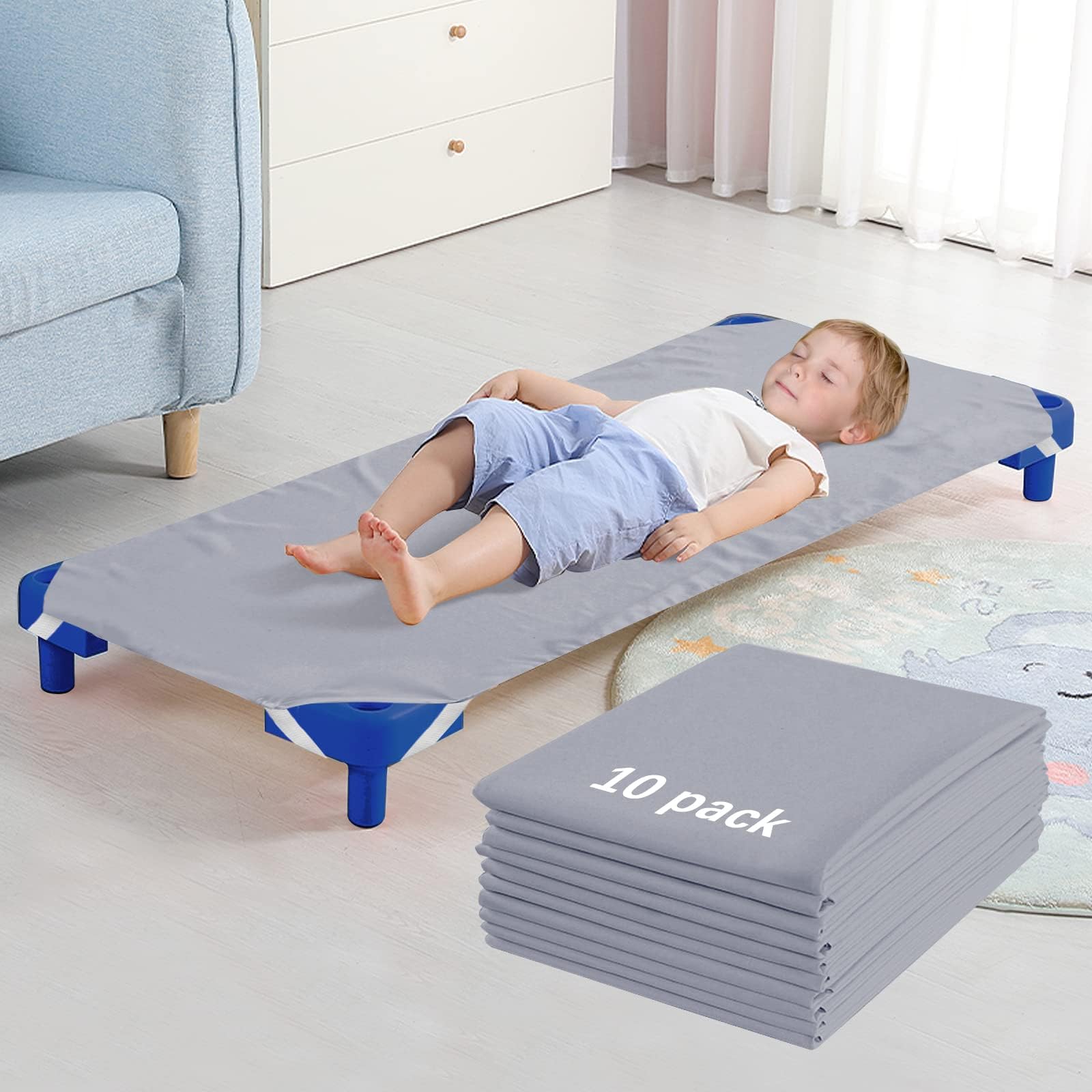 Amazon.com: 20 Pcs Daycare Cot Sheets for Toddler and Preschool Pure ...
