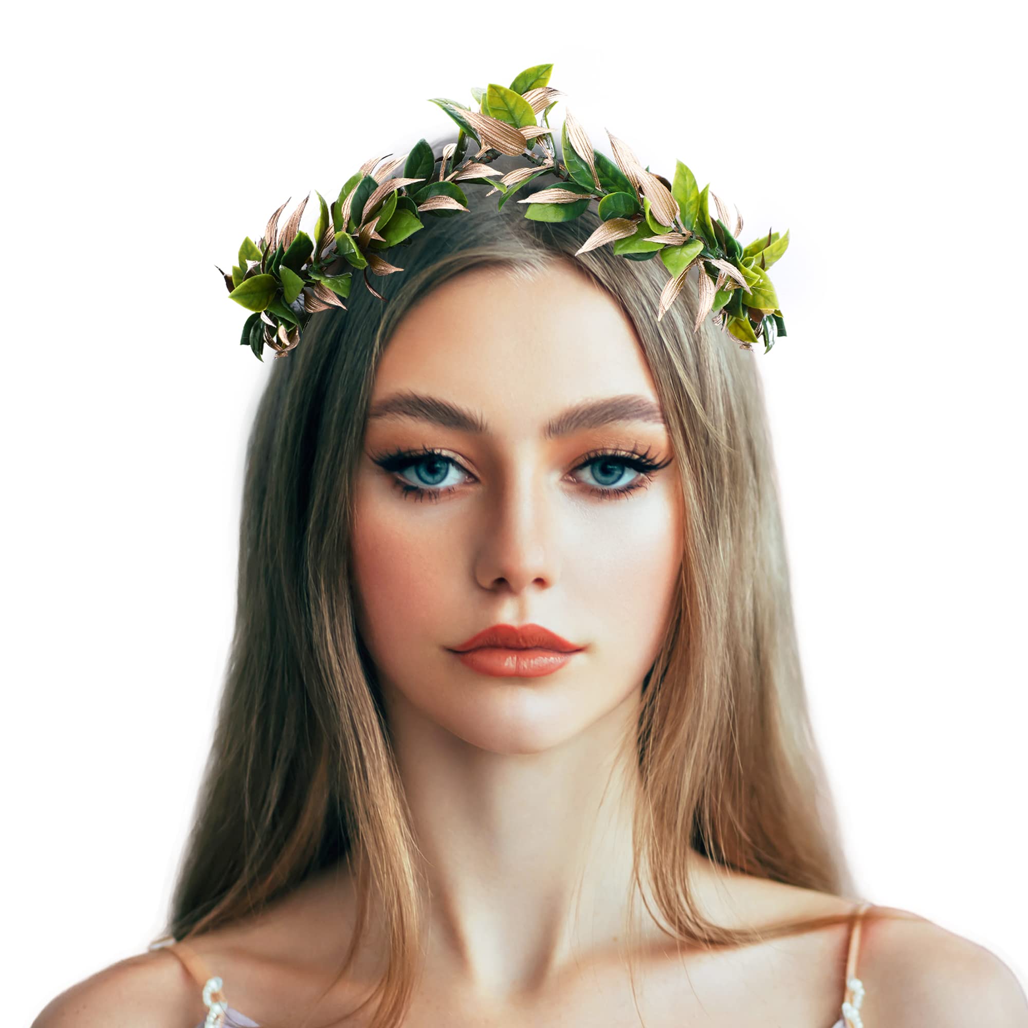 Amazon.com : MOSTORY Green Woodland Laurel Crown - Roman Leaf Headpiece ...