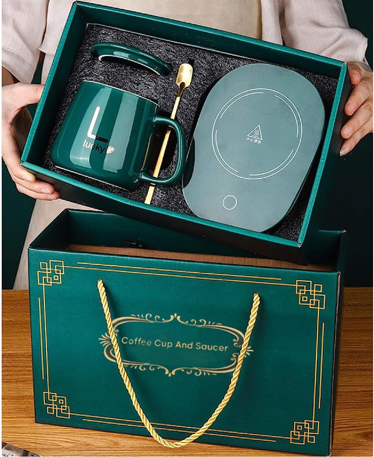 Amazon.com: MWNAGO Coffee Mug Warmer Set with Cup, Electric Coffee ...