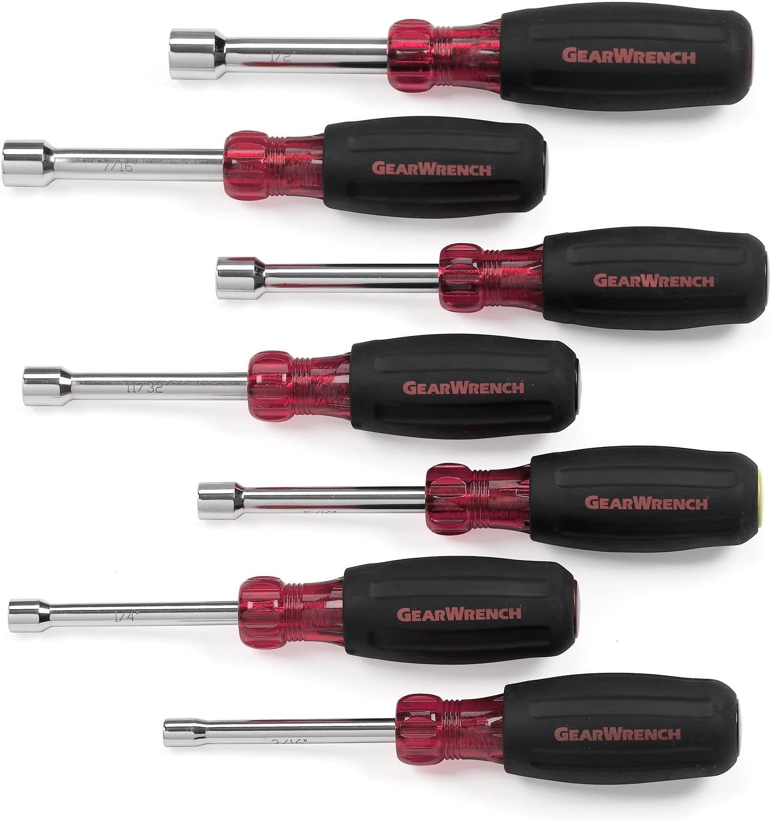 Amazon.com: GEARWRENCH 7 Pc. Hollow Shaft Cushion Grip Nutdriver Set ...