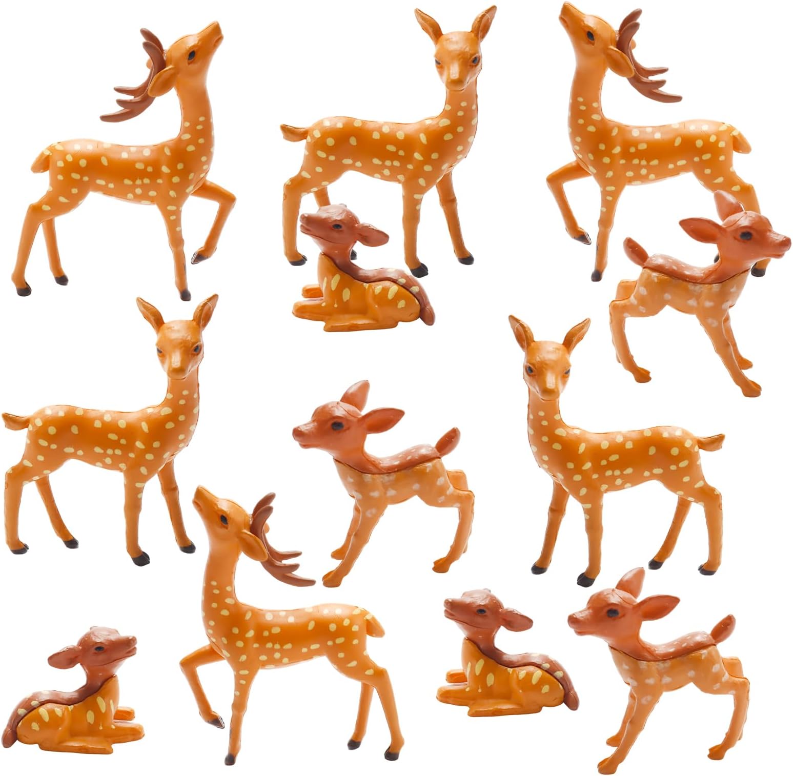 Amazon.com: Mother Doe and Baby Fawn Miniature Fairy Garden Resin Deer ...