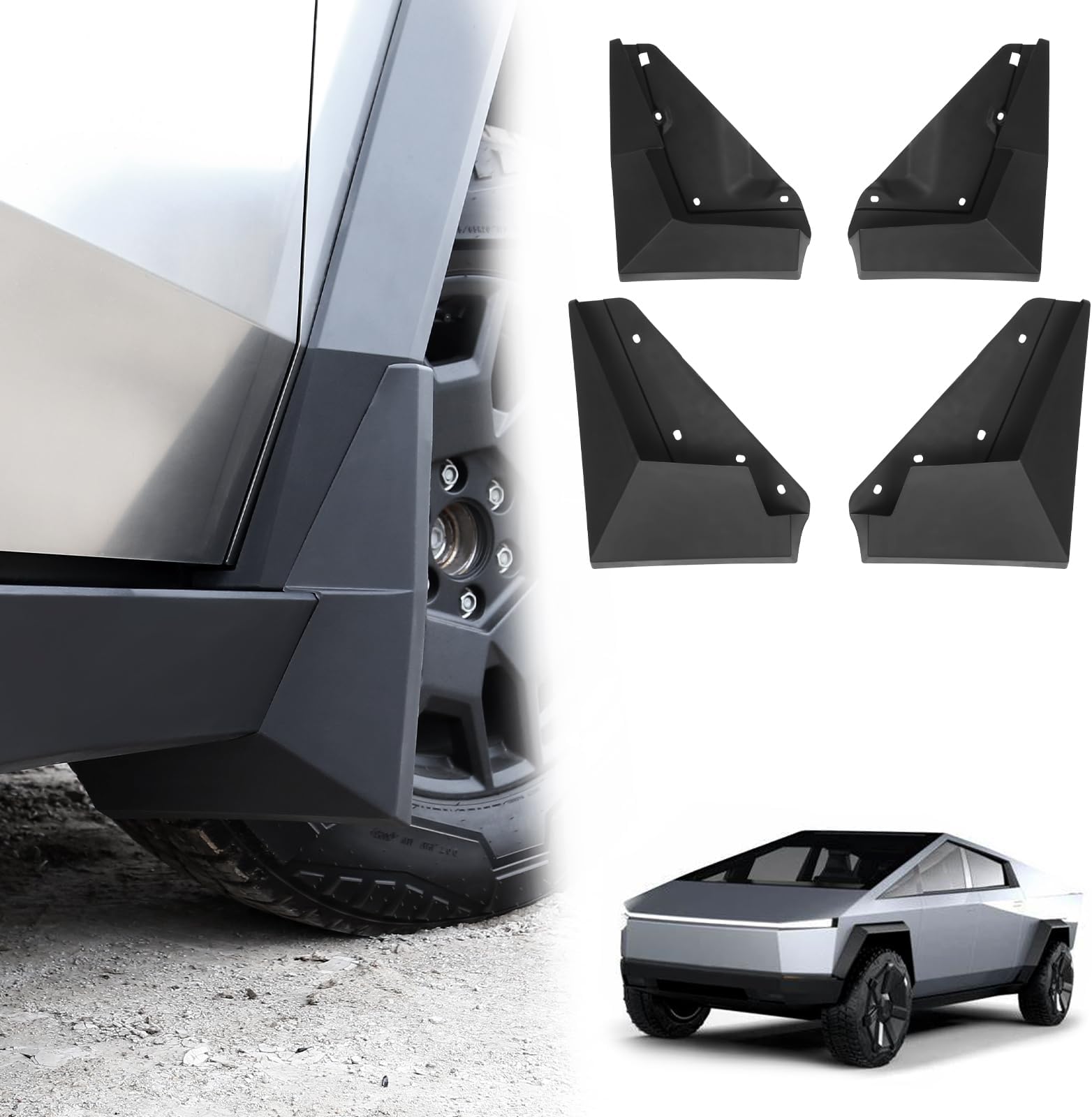 Amazon.com: LEPZ Mud Flaps for Tesla Cybertruck Accessories 2024 2023 ...