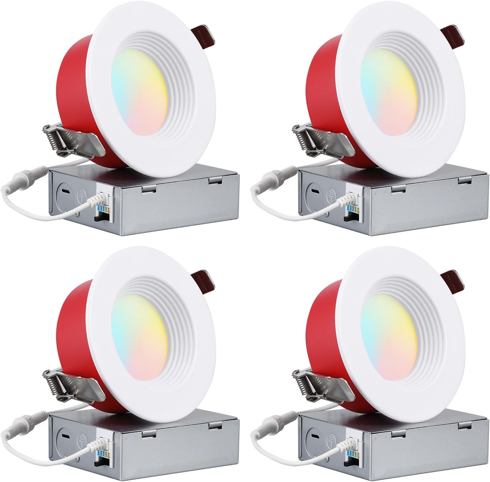 TORCHSTAR 4 Inch 5CCT Fire Rated LED Recessed Lights, Deep Baffle ...